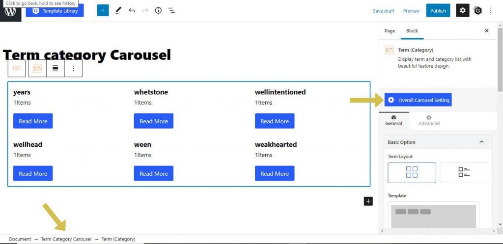 Term Category Carousel - Documentation